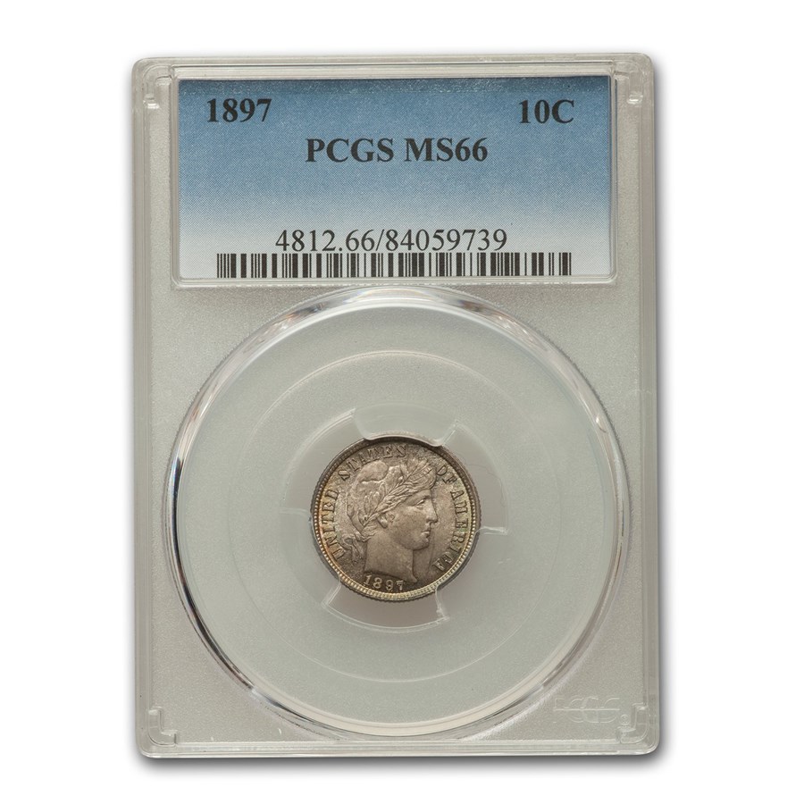 Buy 1897 Barber Dime MS-66 PCGS | APMEX