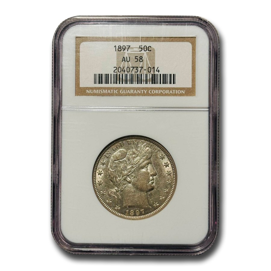 1897 Barber Half Dollar AU-58 NGC