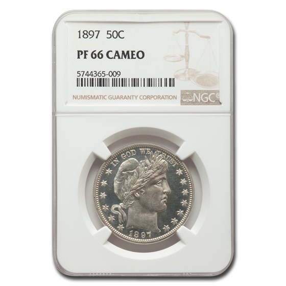 Buy 1897 Barber Half Dollar PF-66 Cameo NGC | APMEX
