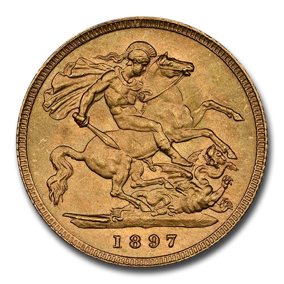 Buy 1897 Great Britain Gold Half Sovereign Victoria MS-63+ NGC | APMEX