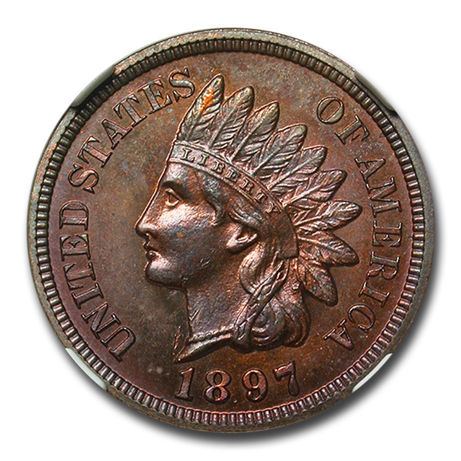 Buy 1897 Indian Head Cent PF-64 NGC (Red/Brown) | APMEX