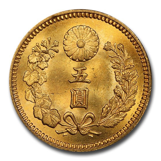 Buy 1897 Japan Gold 5 Yen Meiji MS-65 PCGS | APMEX