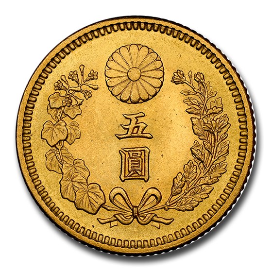 Buy 1897 Japan Gold 5 Yen Meiji MS-66 NGC | APMEX