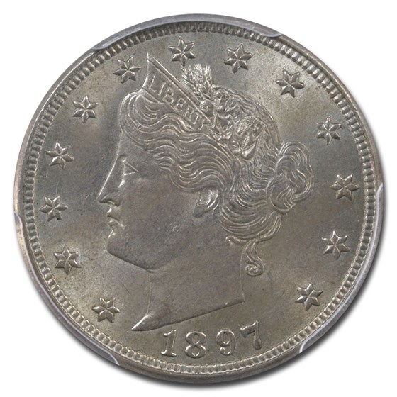 Buy 1897 Liberty Head V Nickel MS-63 PCGS CAC | APMEX