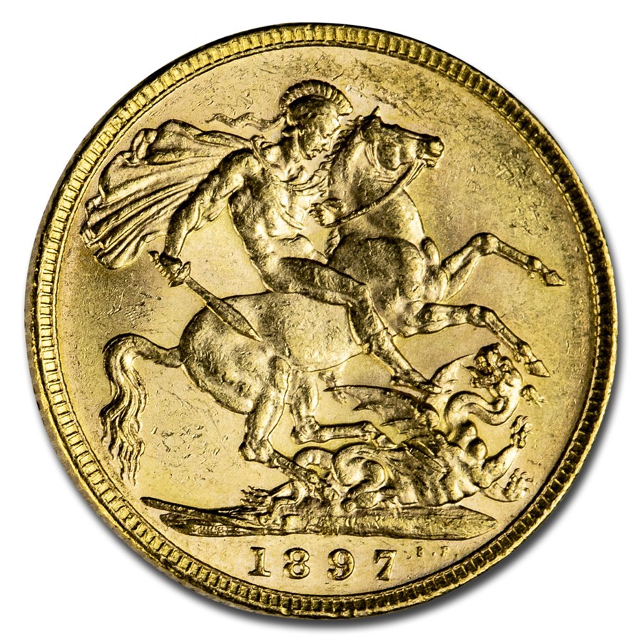 Buy 1897-M Australia Gold Sovereign Victoria Veiled Head BU | APMEX