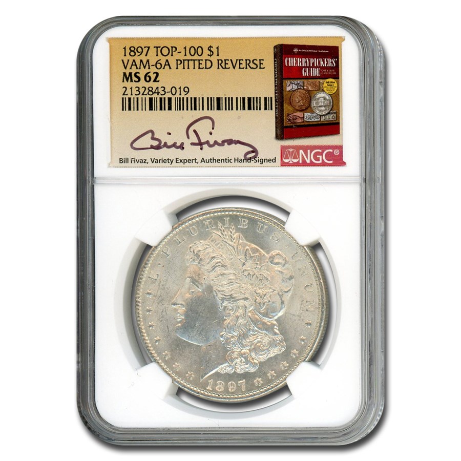 Buy 1897 Morgan Dollar MS-62 NGC (VAM-6A Pitted Rev, Fivaz Label) | APMEX