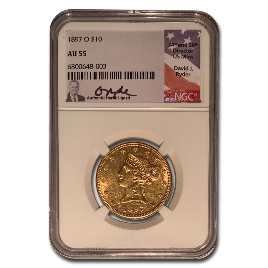 Buy 1897-O $10 Liberty Gold Eagle AU-55 Ryder | APMEX