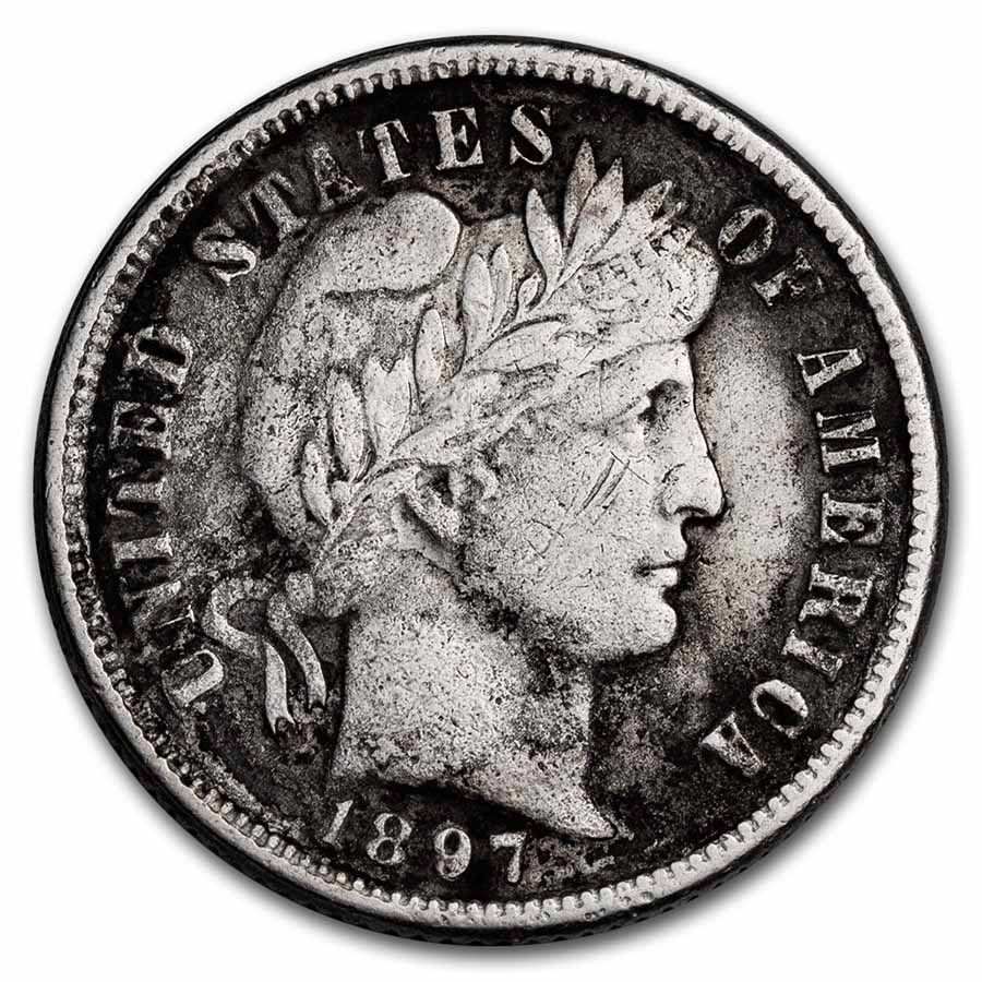 Buy 1897-O Barber Dime Extra Fine Details (Cleaned) | APMEX