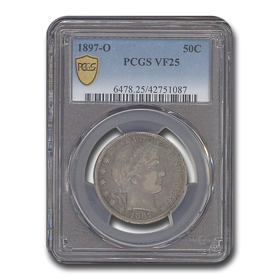 1897-O Barber Half Dollar VF-25 PCGS