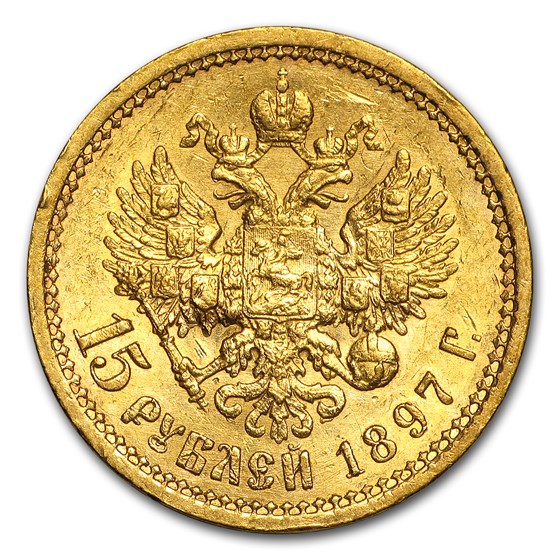 Buy 1897 Russia Gold 15 Roubles Nicholas II BU | APMEX