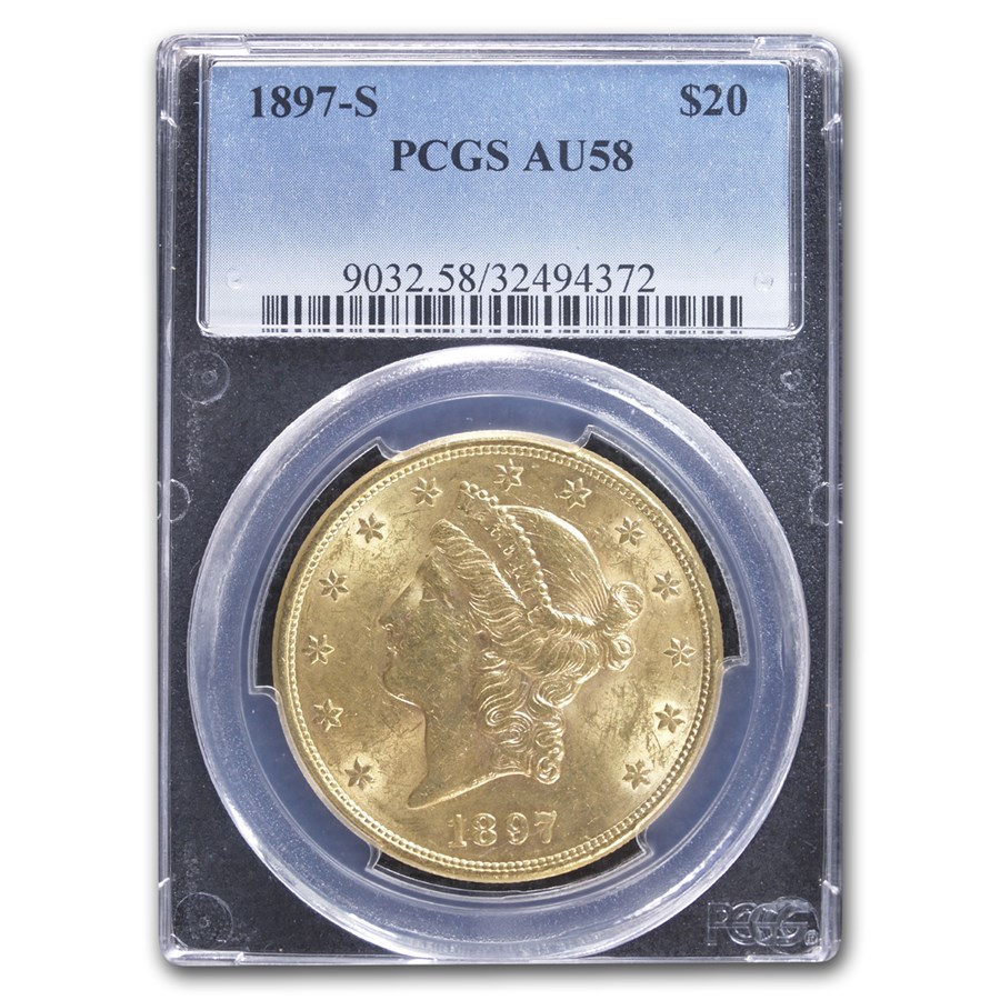 Buy 1897-S $20 Liberty Gold Double Eagle AU-58 PCGS | APMEX