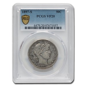 Buy 1897-S Barber Half Dollar VF-20 PCGS | APMEX