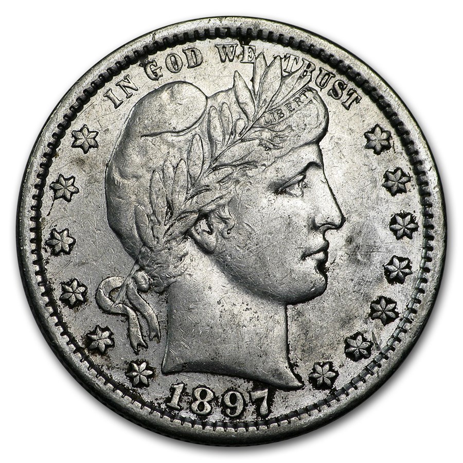 Buy 1897-S Barber Quarter AU (Cleaned) | APMEX