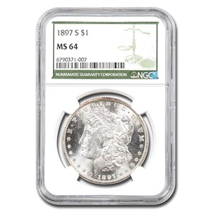 Buy 1897-S Morgan Dollar MS-64 NGC (Green Label)