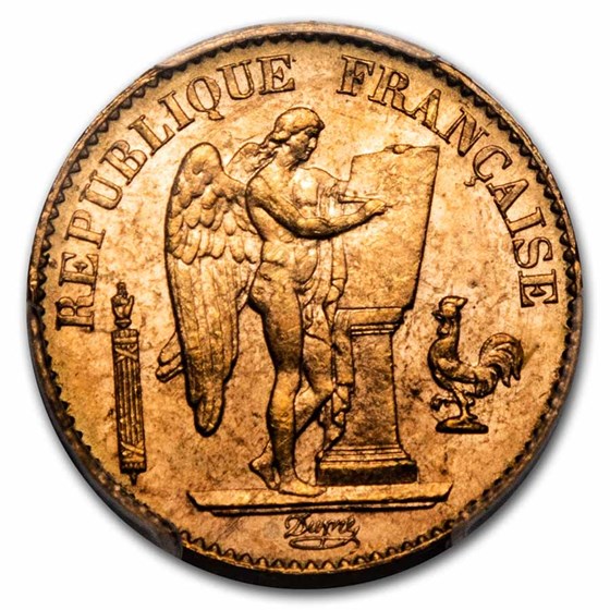 Buy 1898-A France Gold 20 Franc Lucky Angel MS-64 NGC | APMEX