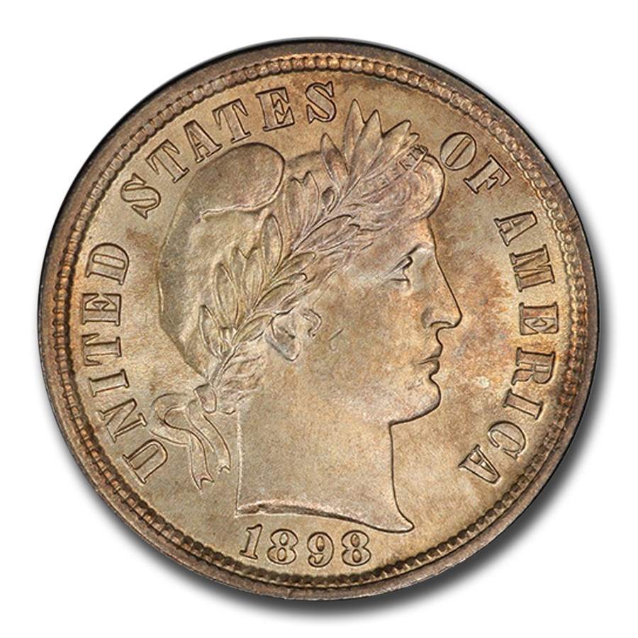 1898 Barber Dime MS-65 PCGS