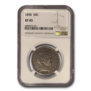 Buy 1898 Barber Half Dollar XF-45 NGC | APMEX