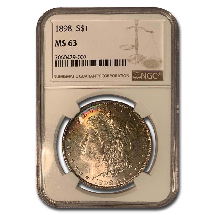 Buy 1898 Morgan Dollar MS-63 NGC (Beautiful Toning) | APMEX