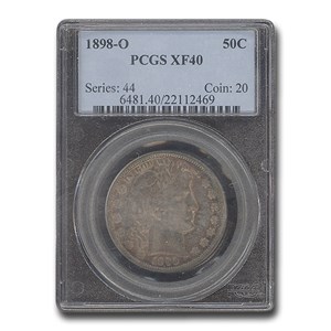 1898-O Barber Half Dollar XF-40 PCGS
