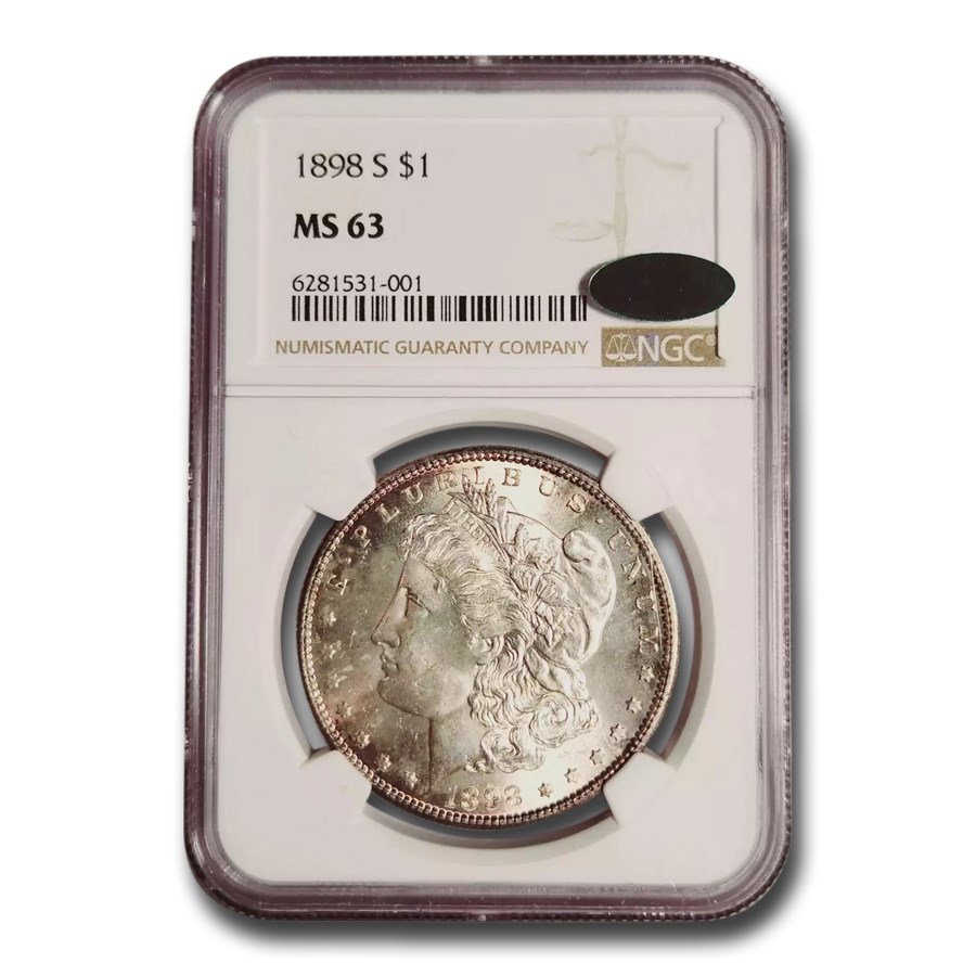 Buy 1898-S Morgan Dollar MS-63 NGC CAC | APMEX