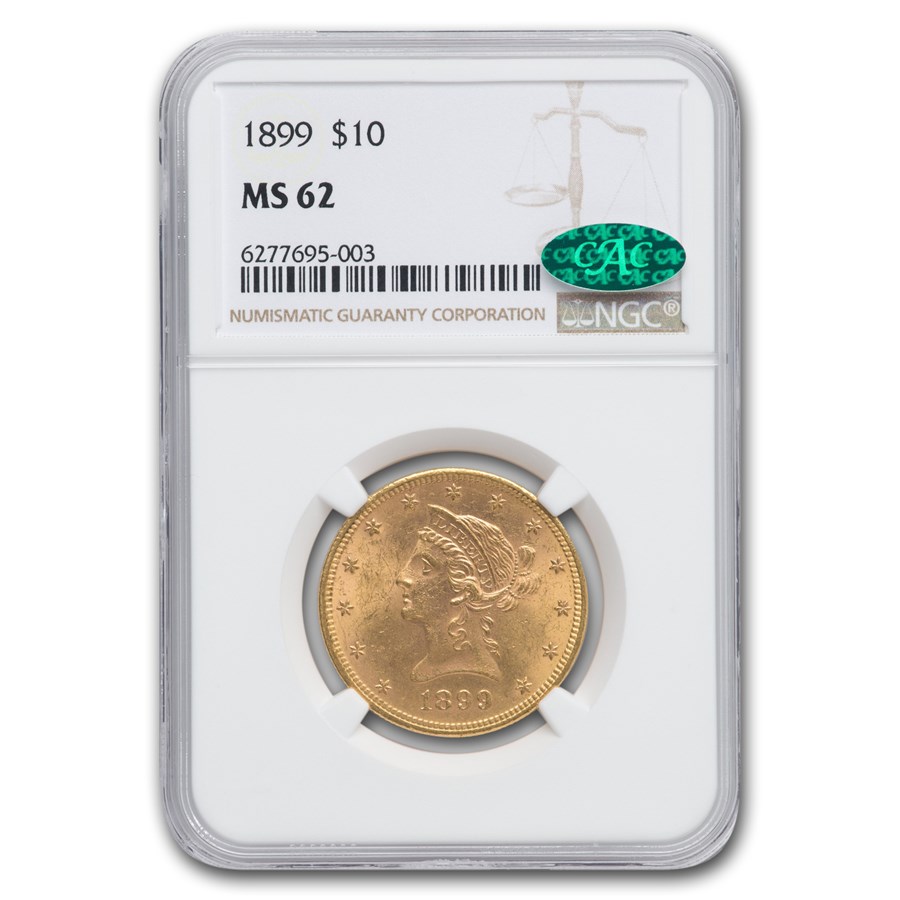Buy 1899 $10 Liberty Gold Eagle MS-62 NGC CAC | APMEX