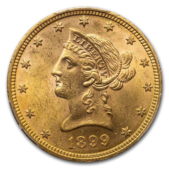 Buy 1899 $10 Liberty Gold Eagle MS-62 PCGS | APMEX