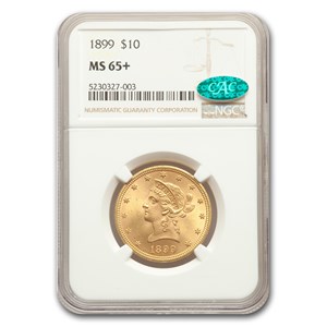 Buy 1899 $10 Liberty Gold Eagle MS-65+ NGC CAC | APMEX