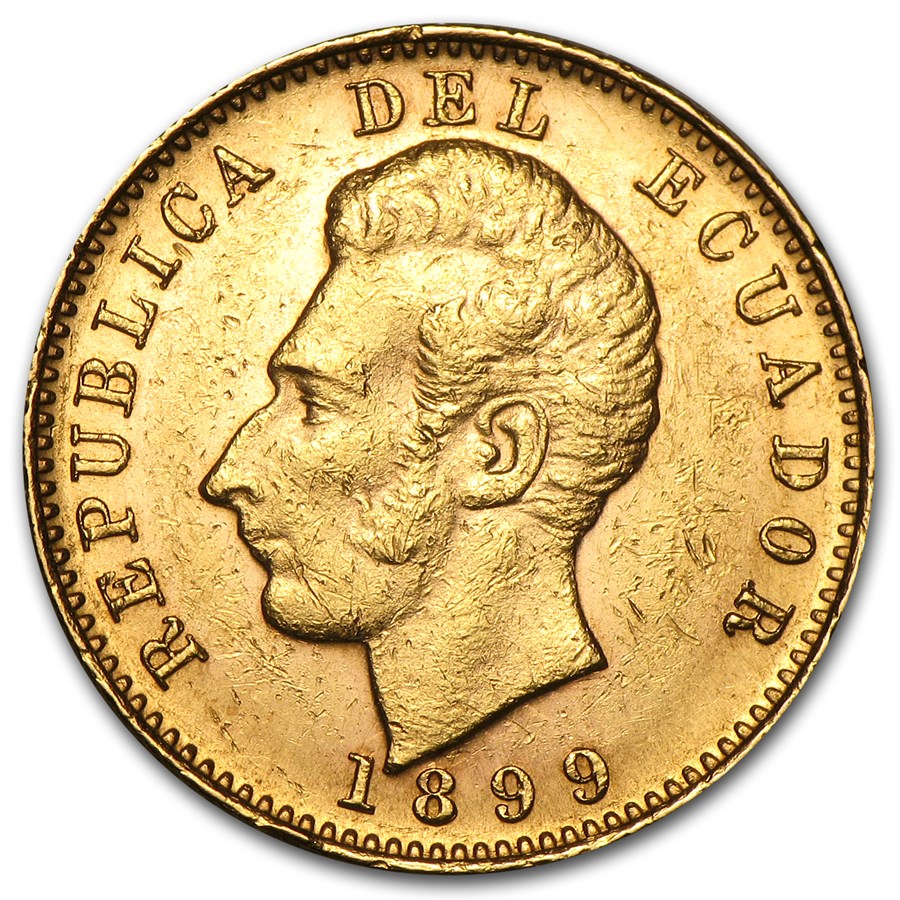 Buy 1899/1900 Ecuador Gold 10 Sucres AU | APMEX