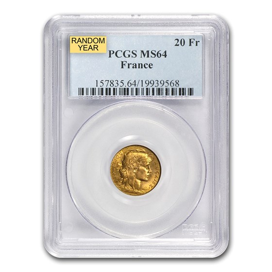 Buy 1899-1914 France Gold 20 Francs Rooster MS-64 NGC/PCGS | APMEX