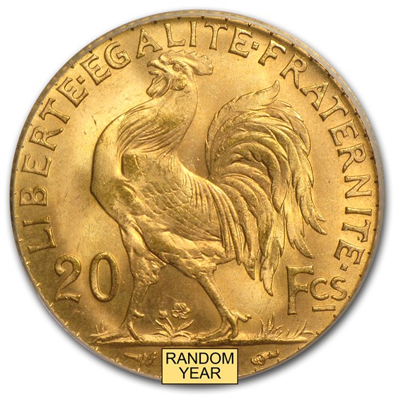 Buy 1899-1914 France Gold 20 Francs Rooster MS-65 NGC/PCGS | APMEX