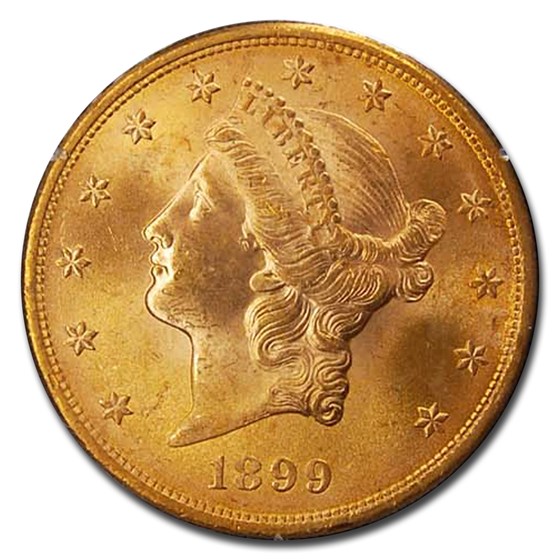 Buy 1899 $20 Liberty Gold Double Eagle MS-62 PCGS CAC | APMEX