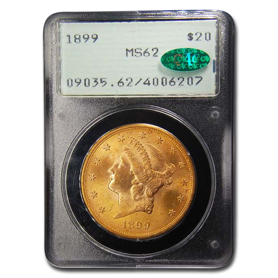 Buy 1899 $20 Liberty Gold Double Eagle MS-62 PCGS CAC | APMEX