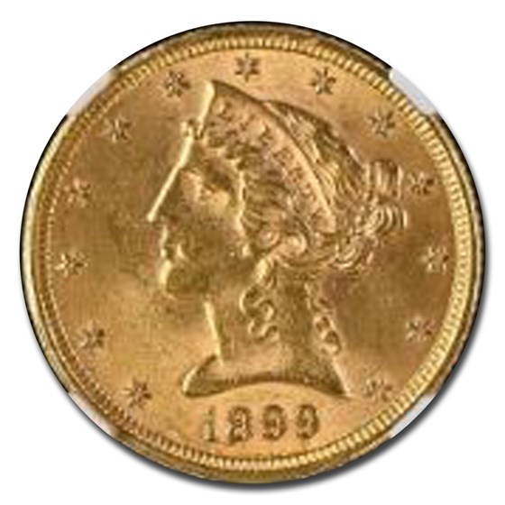Buy 1899 $5 Liberty Gold Half Eagle MS-63 NGC | APMEX