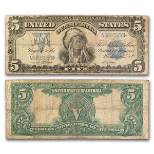 Buy 1899 $5 Silver Certificate Chief Running Antelope Fine (Fr#275) | APMEX