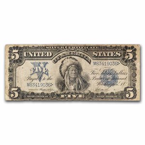 Buy 1899 $5 Silver Certificate Chief Running Antelope VG (Fr#278) | APMEX