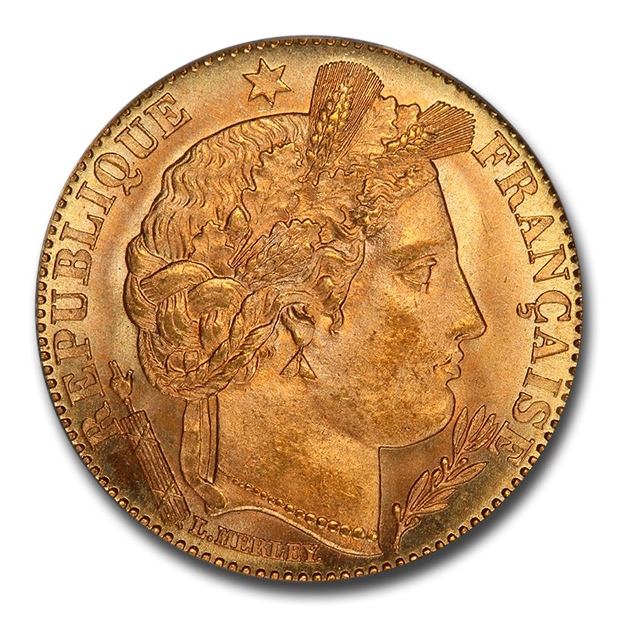 Buy 1899-A France Gold 10 Franc MS-65 PCGS | APMEX