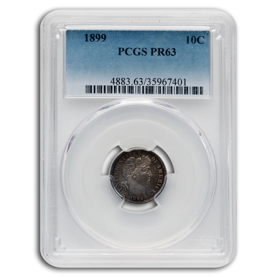 1899 Barber Dime PR-63 PCGS