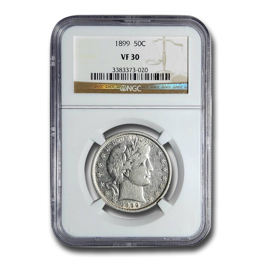 1899 Barber Half Dollar VF-30 NGC
