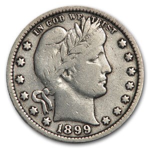 Buy 1899 Barber Quarter VF (Details) | APMEX