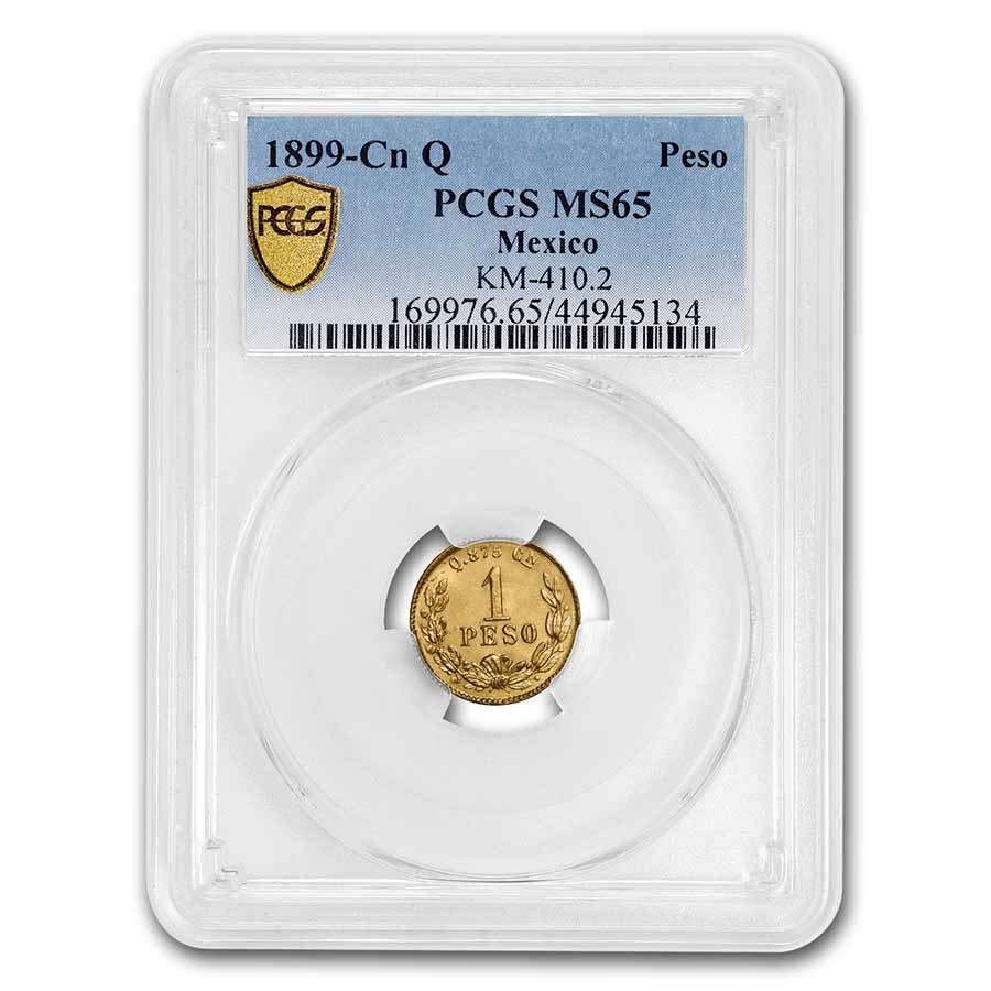 Buy 1899-Cn Q Mexico Gold Peso MS-65 PCGS | APMEX