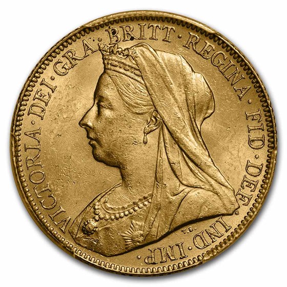 Buy 1899 Great Britain Gold Sovereign Victoria Veil Head MS-62 PCGS | APMEX