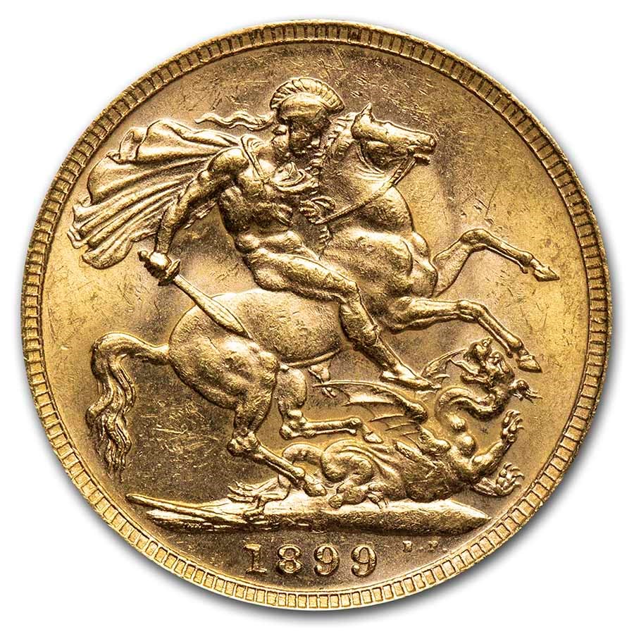 Buy 1899-M Australia Gold Sovereign Veil Head Victoria BU | APMEX