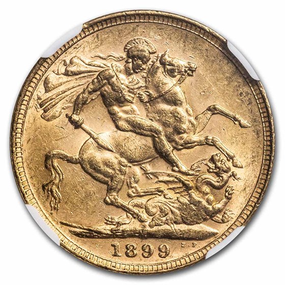 Buy 1899-M Australia Gold Sovereign Veil Head Victoria MS-61 NGC | APMEX