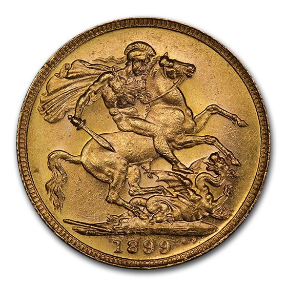 Buy 1899-P Australia Gold Sovereign Veil Head Victoria MS-62 PCGS | APMEX