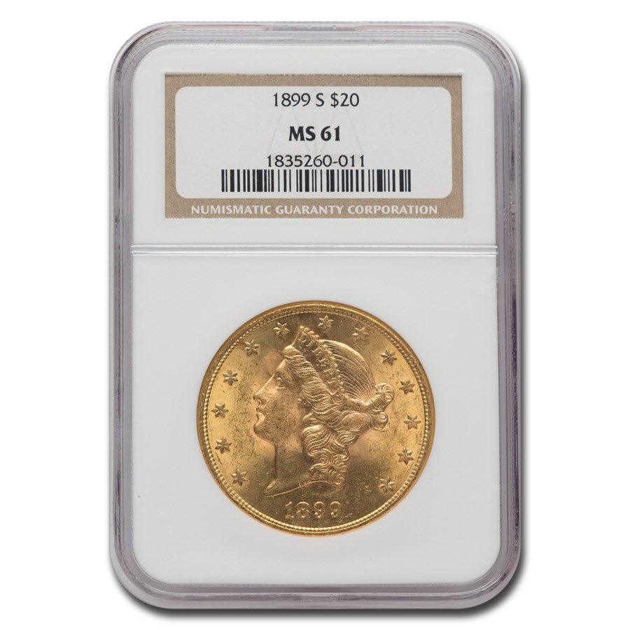 Buy 1899-S $20 Liberty Gold Double Eagle MS-61 NGC | APMEX