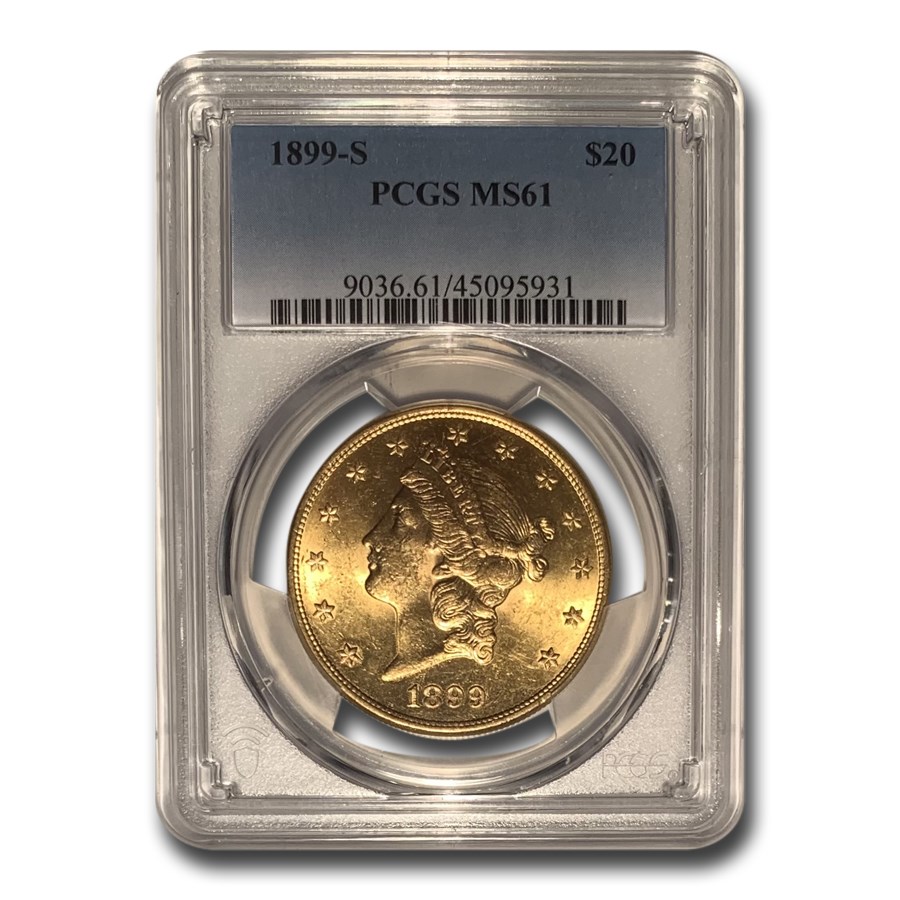 Buy 1899-S $20 Liberty Gold Double Eagle MS-61 PCGS | APMEX