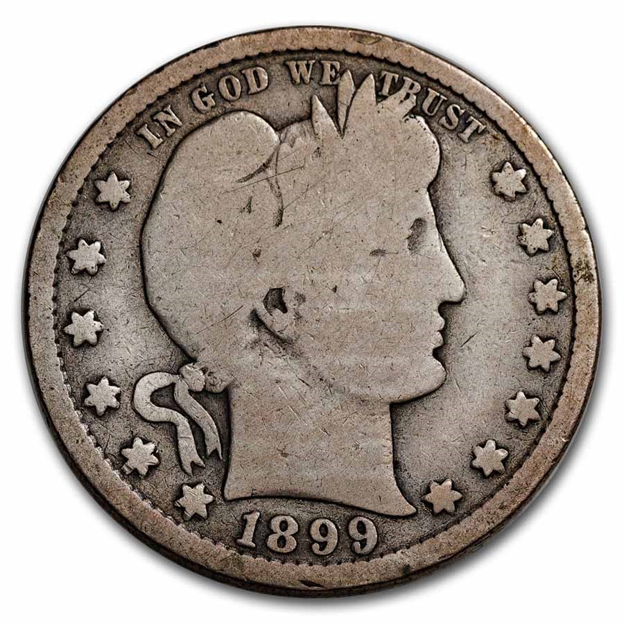 Buy 1899-S Barber Quarter Good Details (Cleaned) | APMEX