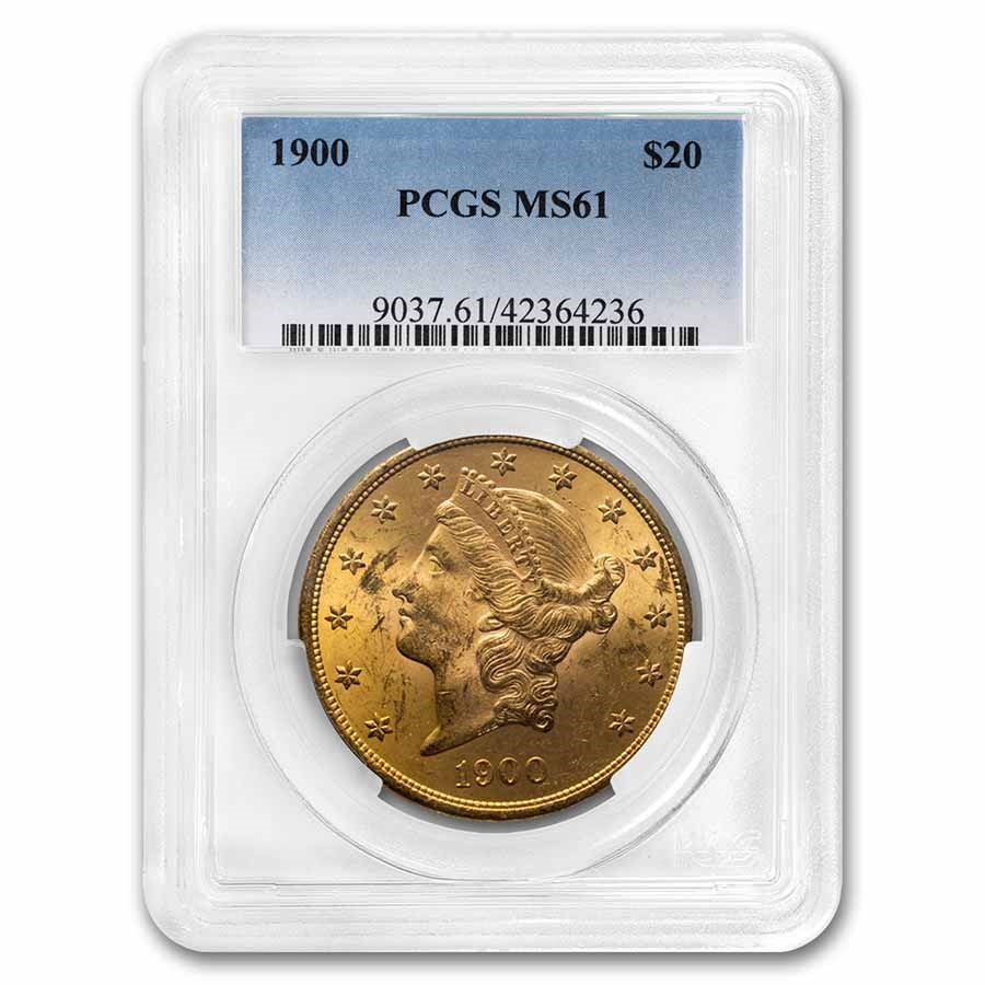 Buy 1900 $20 Liberty Gold Double Eagle MS-61 PCGS | APMEX