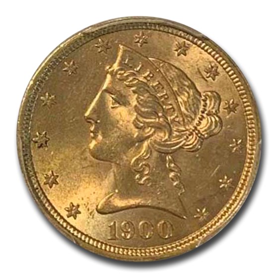 Buy 1900 $5 Liberty Gold Half Eagle MS-65 PCGS | APMEX