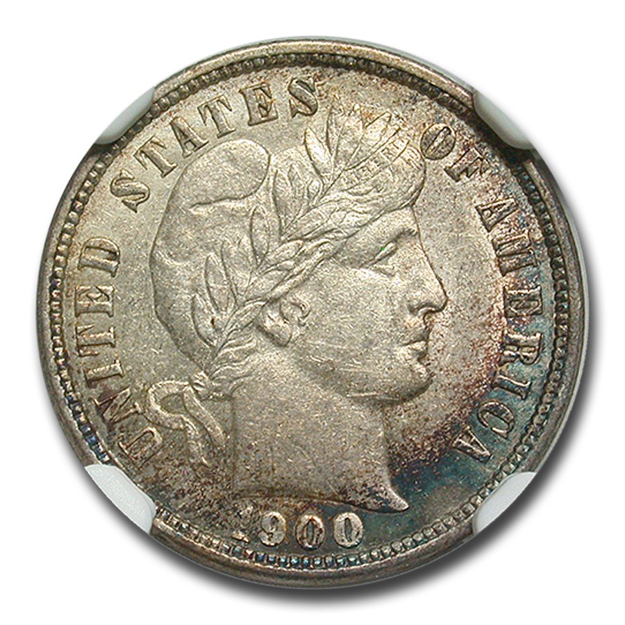 1900 Barber Dime AU-58 NGC